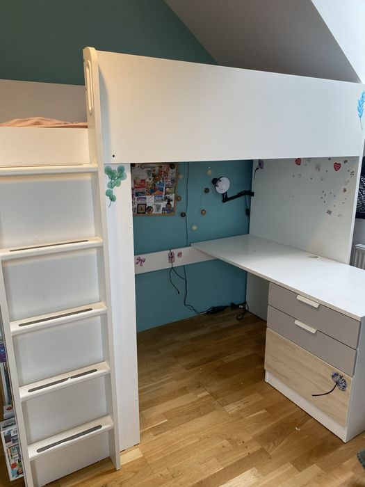 Ikea Smastad łóżko na antresoli biurko szafa Jaworze • OLX.pl