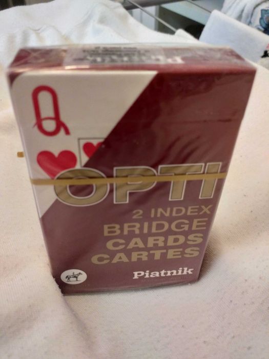 Karty do gry OPTI BRIDGE 2 index PIATNIK poker brydż nowe ZAFOLIOWANE! Inowrocław • OLX.pl