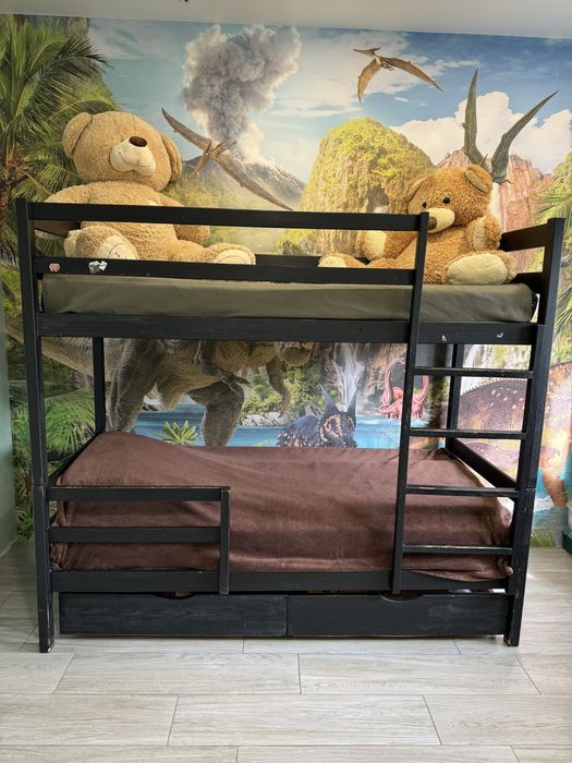 Двоярусне ліжко з матрацами 80 190 Двухярусная кровать 12 999 грн Дитячі меблі Дороге на Olx