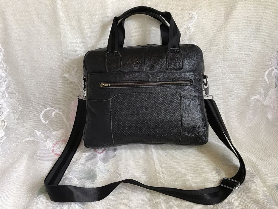 Мужская большая брендовая кожаная сумка, Германия. Размер 36/32/9 см ...