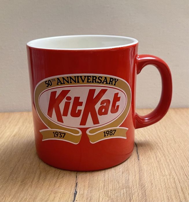 Kubek kolekcjonerski vintage retro KitKat 50 Anniversary lata 80 ...