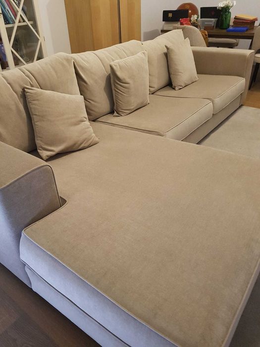 Sofá Laskasas GREY de 3 lugares com chaise long usado com 1 ano Setúbal (São Julião, Nossa ...