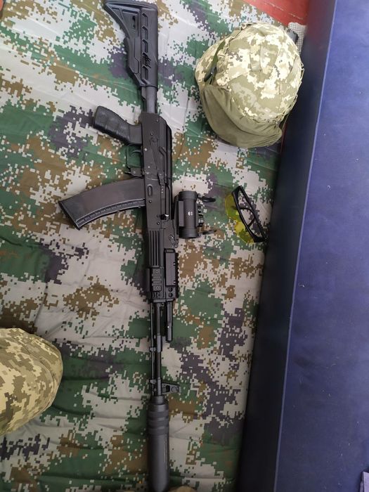 Заводской приклад телескопический для ак47/74 АКМ комплект/обвес/цівка ...