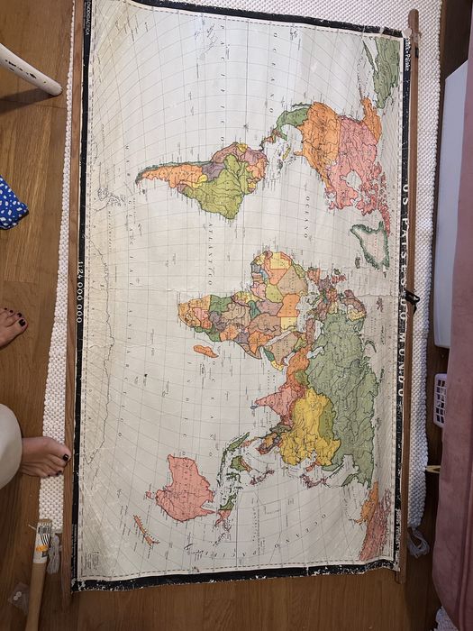 Mapa Mundo Antigo Vialonga • OLX.pt