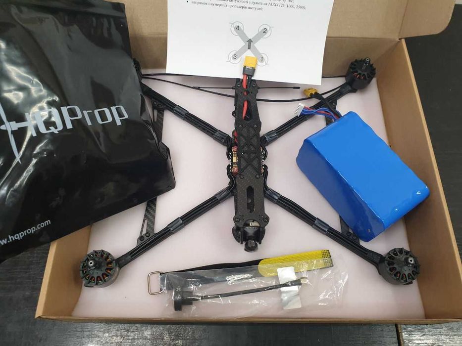 Дрон FPV 10" Batyar v2.1 (нічний режим) з акумулятором Molicel 6s3p: 19 ...