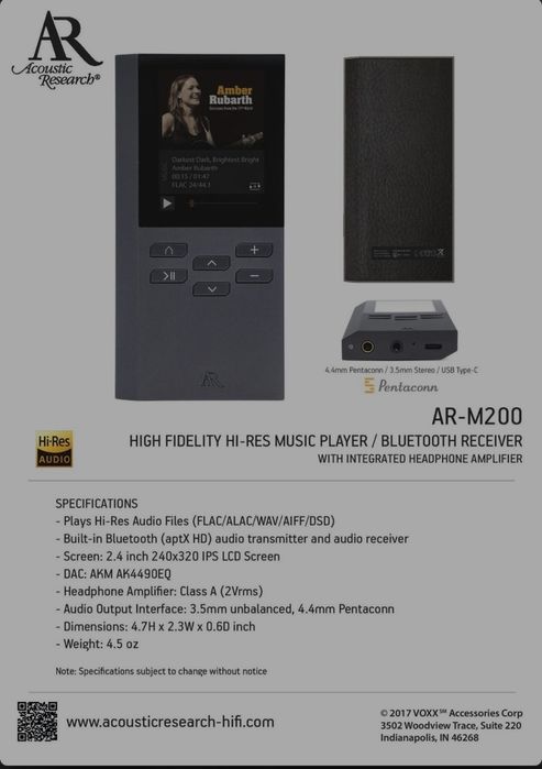 DAP + Class A - Acoustic Research AR-M200: 24 500 грн. - Mp3 плеєри ...