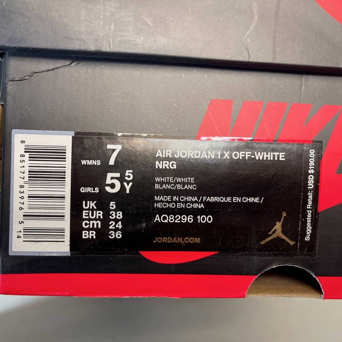 Buty Off-White x Air Jordan 1 Retro High OG White (36-47.5) Warszawa Białołęka • OLX.pl