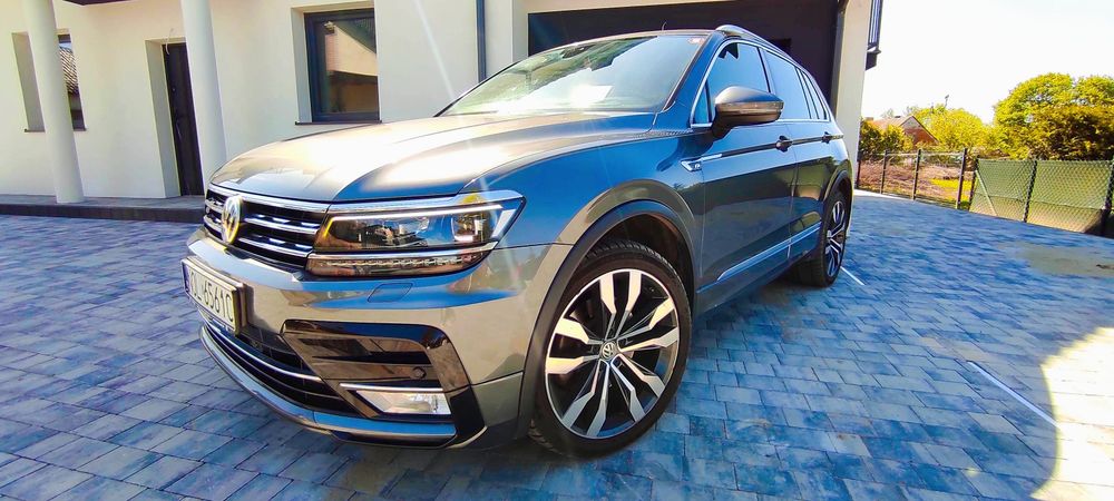 VW Tiguan R-line 2.0 TDI DSG ACC kam 360 HeadUp Wirtual Webasto Łopatk ...