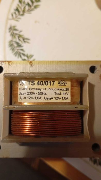 Transformator TS40/017 2x12V-2x1.6A Indel Częstochowa Śródmieście • OLX.pl