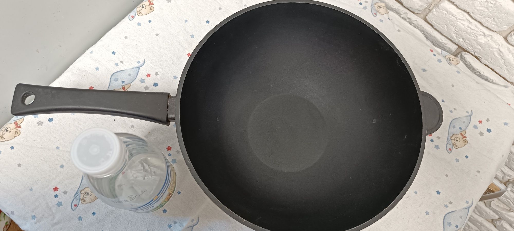 Чугунная сковородка, глубокая сковородка, сотейник, антипригарное покр ...