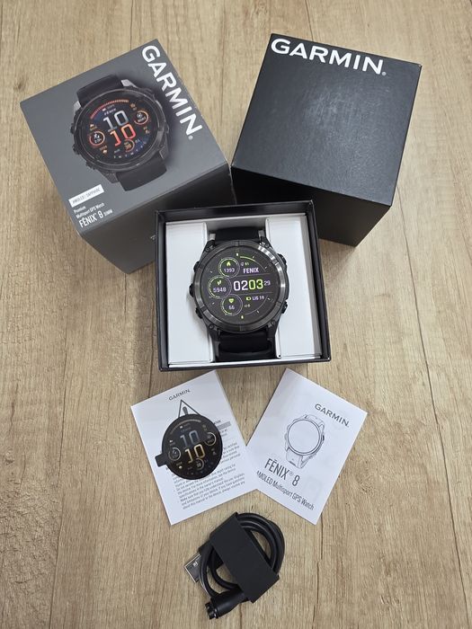 Garmin Fenix 8 Amoled Sapphire Carbon gray DLC Titanium 51 mm Skokowa ...