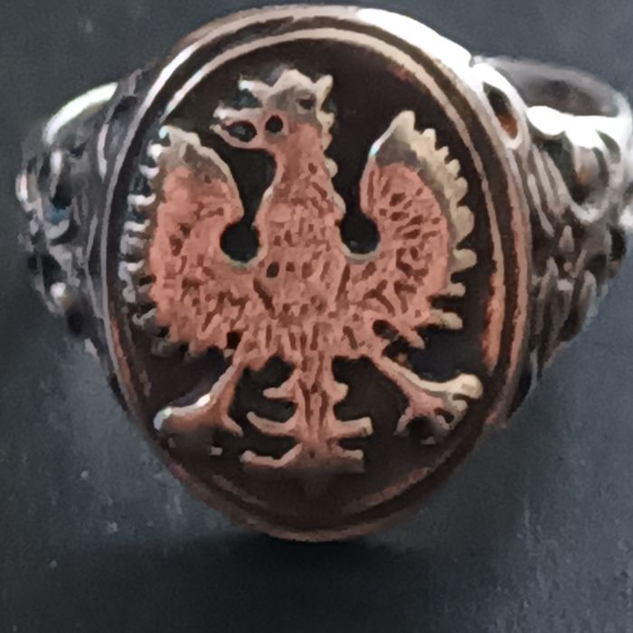 Sygnet z orzełkiem srebro 925 Warszawa Wawer • OLX.pl