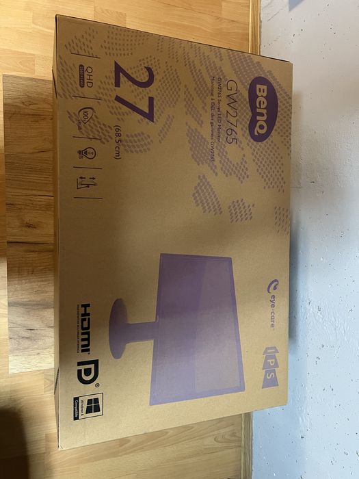 Monitor Benq GW2765 stan bdb - karton, podstawka, kabel HDMI gratis ...