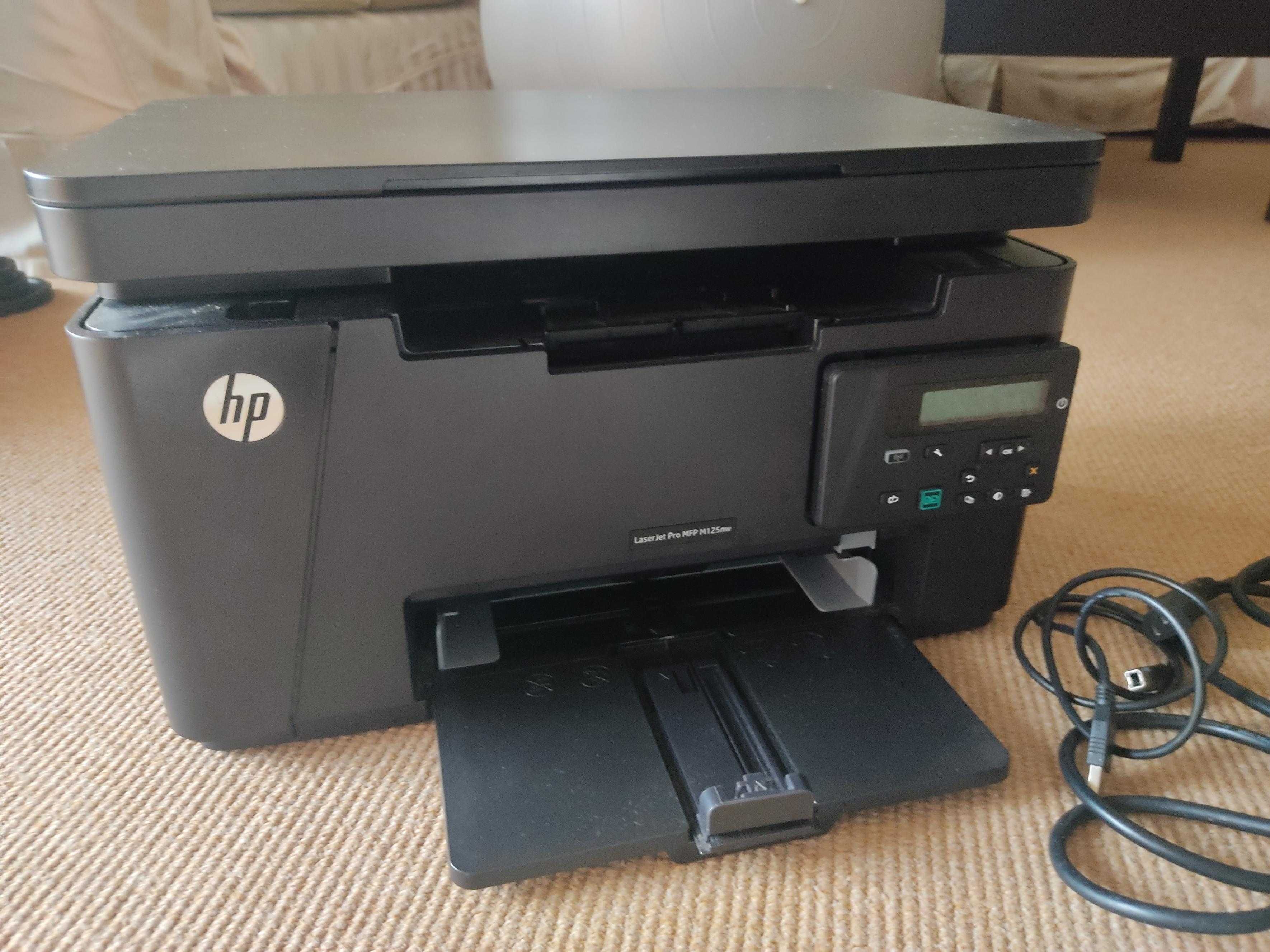 Impressora HP Laser p/b - Laserjet pro mfp 125 nw Lumiar • OLX Portugal
