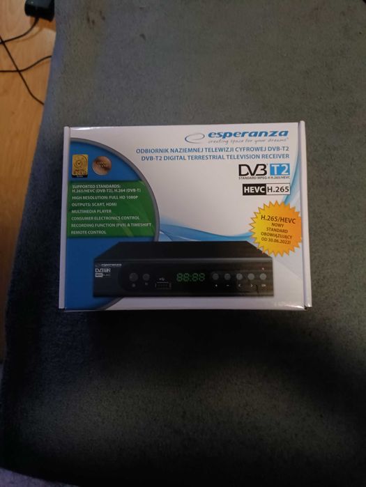Tuner cyfrowy DVB-T2 Esperanza EV106R dekoder telewizyjny HEVC H.265 Legionowo • OLX.pl