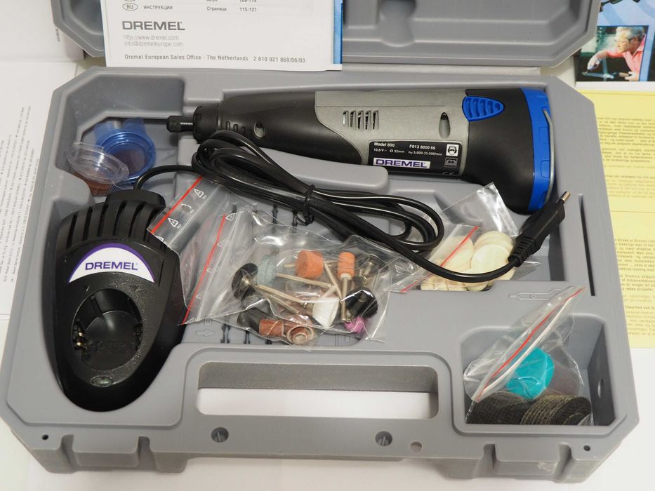 DREMEL 800 multi szlifierka frezarka aku 10,8v koncówki proxxon Nowa ...