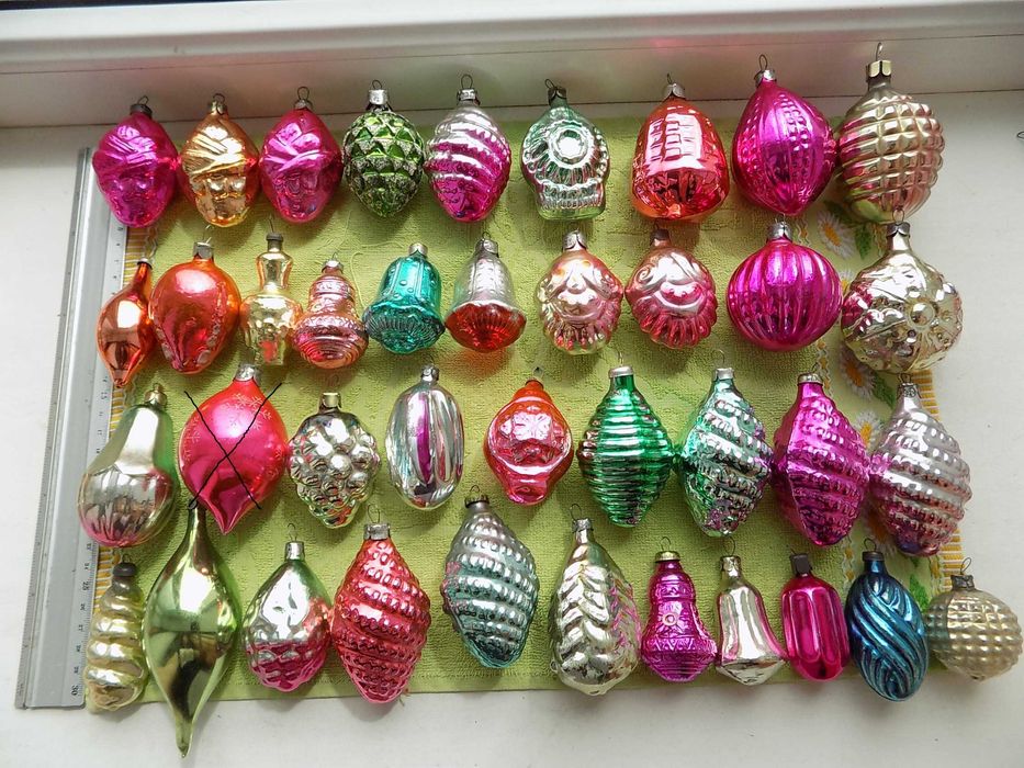 Елочные игрушки СССР Колокольчик Фонарики Шишки Сосульки Цена за 1 шт ...