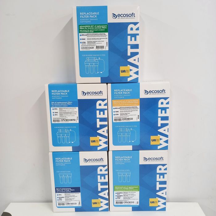 Набор картриджей Ecosoft cpv3ecostd,chv3eco,chv3ecoagr,cmv3eco,crv3eco: 268 грн. - Фільтри для ...