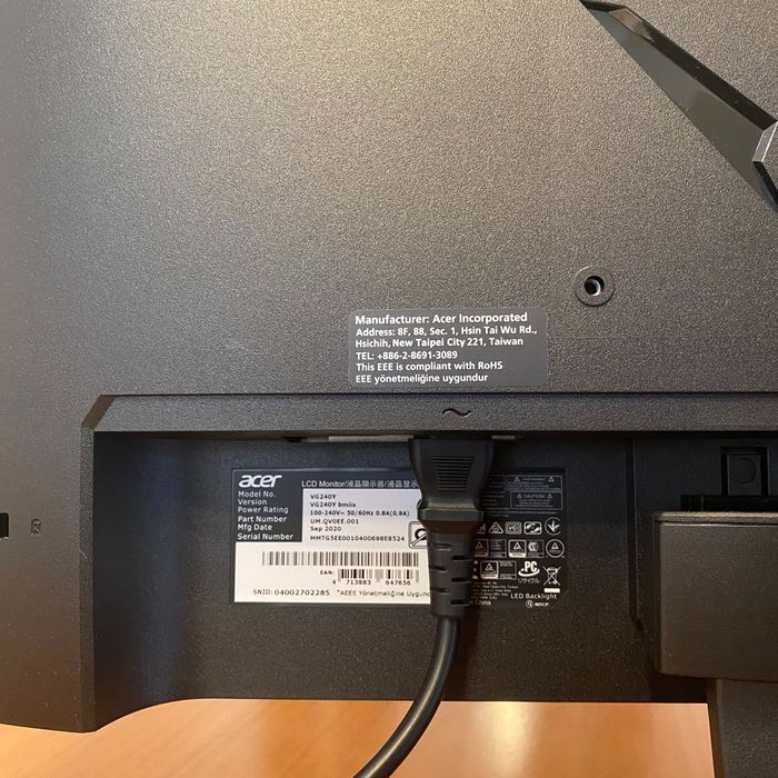 Monitor Gaming Acer 24 polegadas 60hz Baixa Da Banheira E Vale Da ...