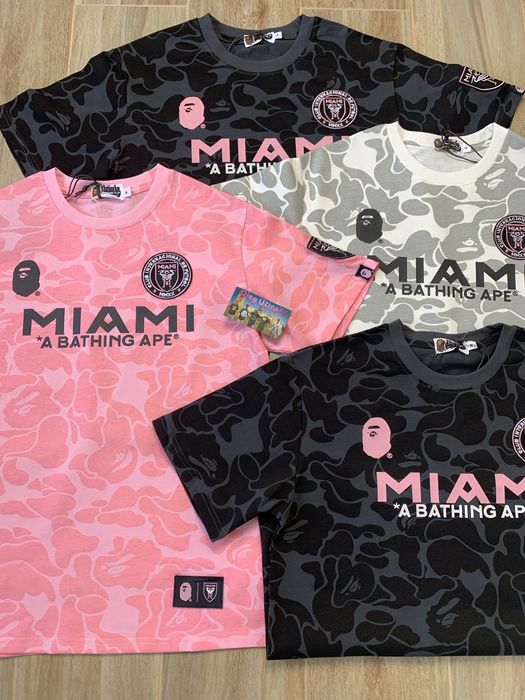 Bape Bathing Ape x Inter Miami Tshirt (Black, Pink, Gray) (Koszulka ...