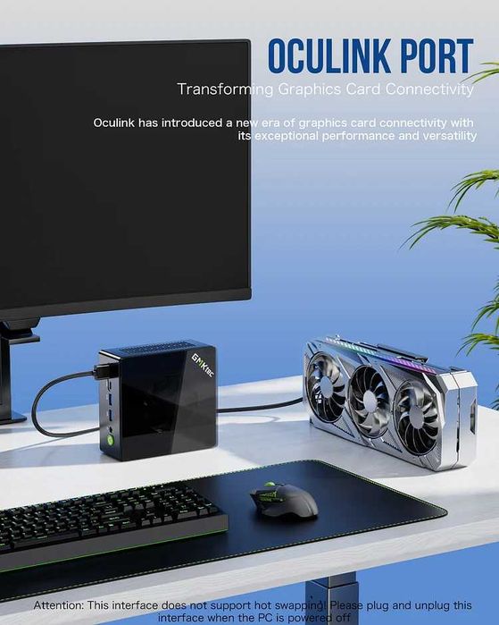 GMKtec K8 Plus - Міні ПК Ryzen 7 8845HS, Radeon 780M, Oculink, WiFi 6: ...