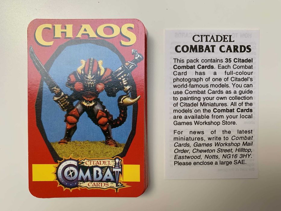 Warhammer: Citadel Combat Cards - Chaos, 1992 r., oldhammer Józefosław ...
