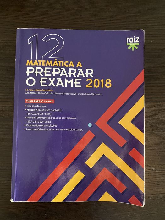 Manual de preparaçao ao Exame de Matemática 12 ano Benfica • OLX Portugal