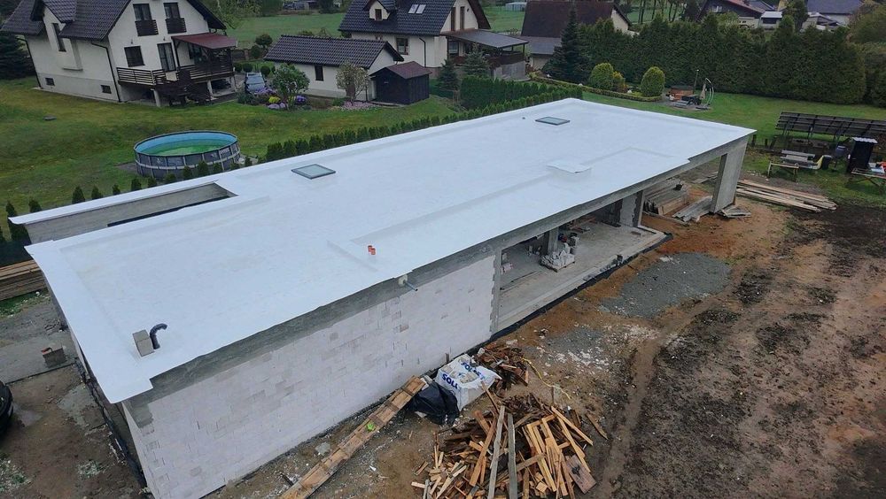 Dachy płaskie, Obróbka Blacharska, Blacha trapezowa, Płyty warstwowe ...