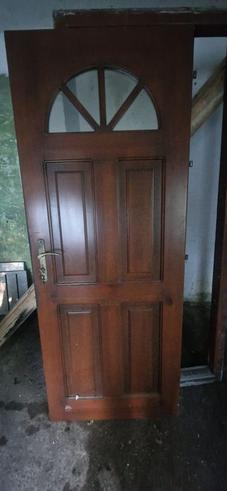 Drzwi zewnętrzne drewniane Częstochowa Tysiąclecie • OLX.pl