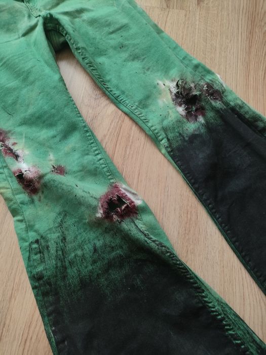 Bershka flared custom green jeans: 1 200 грн. - Широкі джинси Біла ...