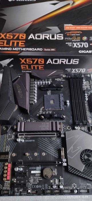 GIGABYTE X570 Aorus Elite (AM4 чипсетAMD X570, слотов под M.2_2шт): 5 ...