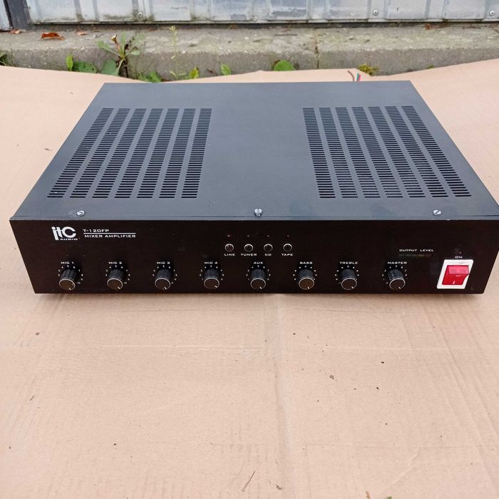 Mixer, wzmacniacz ITC model T-120FP + 3 głośniki ITC zawieszane Giżycko • OLX.pl