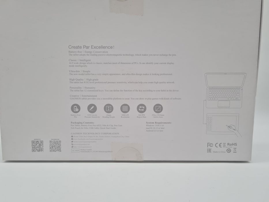 Tablet graficzny GAOMON M106K Pro 10 cali Windows Android Mac Bydgoszcz ...