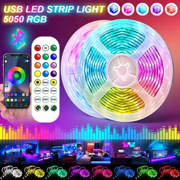 Fitas LED RGB Bluetooth Belém • OLX Portugal