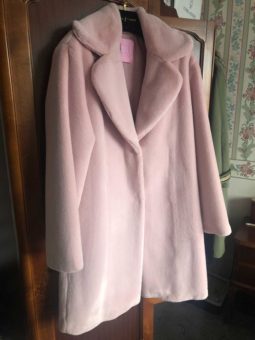 Bizuu futro Jazona płaszcz futerko kożuszek kożuch rozm. S różowy nowy ...