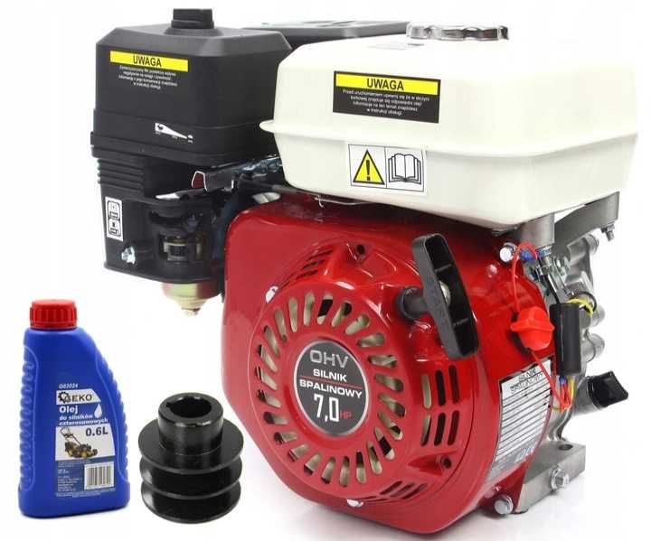 SILNIK spalinowy GX160 7KM 20MM + koło pasowe + olej Lublin • OLX.pl