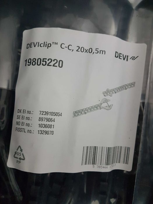 Listwa montażowa DEVIclip C-C 20x0.5m Danfoss do kabli grzejnych Tenczynek • OLX.pl