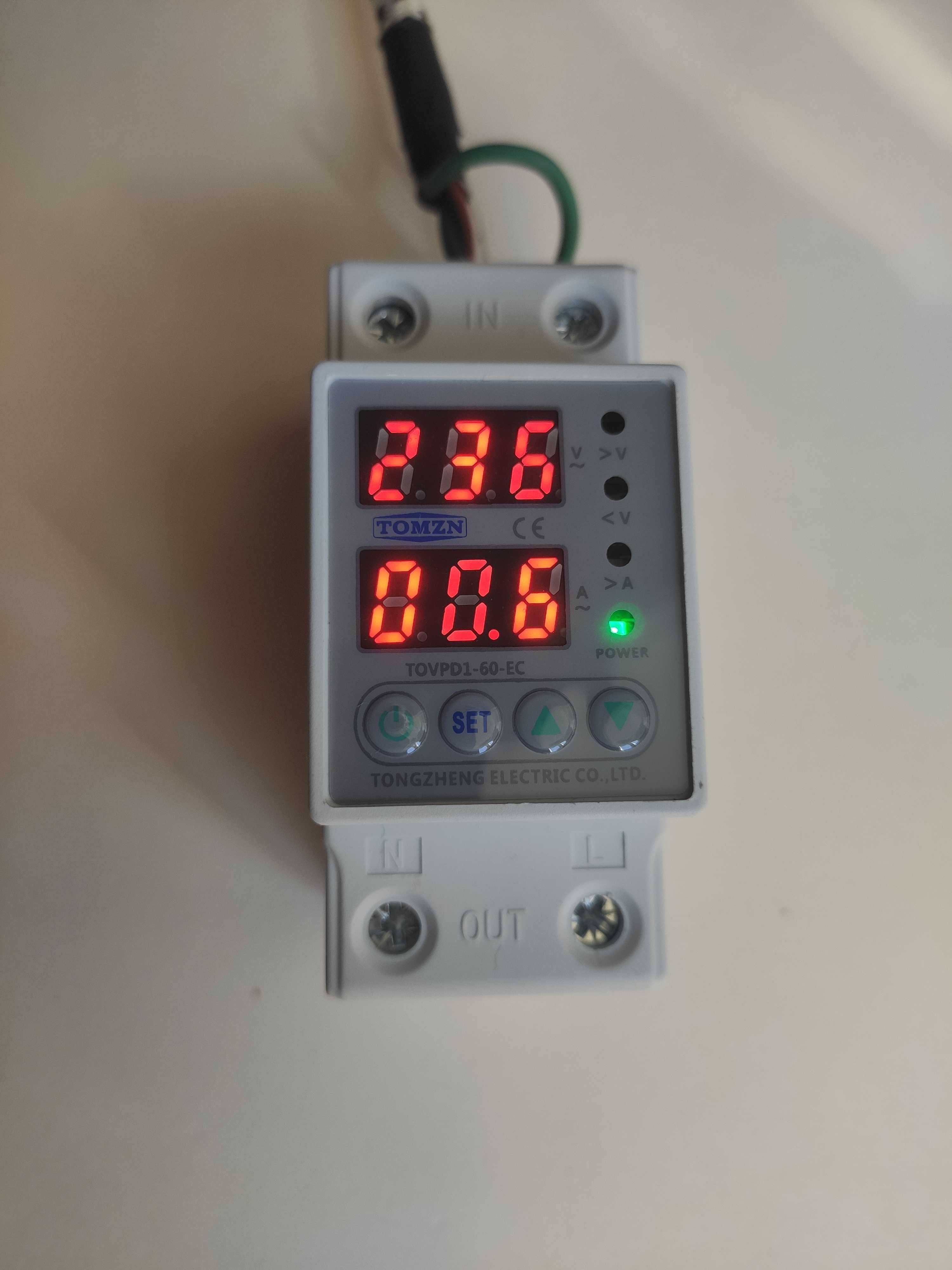 Защитное реле по напряжению и току TOMZN (TOVPD1) 60А с дефектом: 300 ...