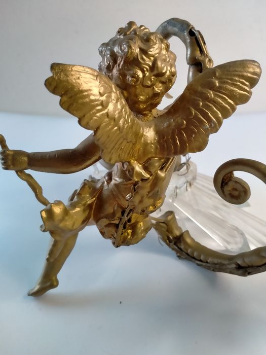 Kinkiet mosiężny anioł herubin vintage retro Ruda Śląska • OLX.pl