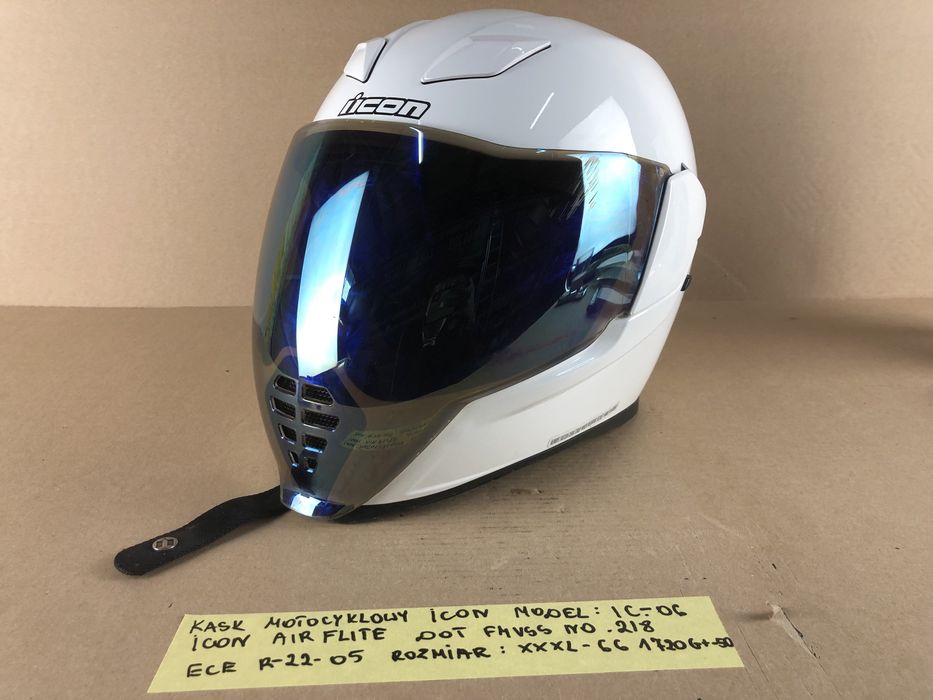 Kask Motocyklowy ICON Model IC- 06 ICON AIR FLITE DOT FMVSS NO . 218 ...