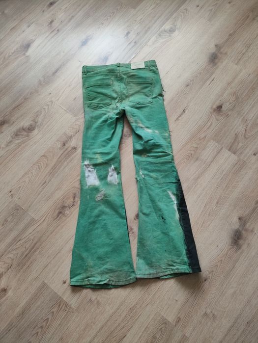 Bershka flared custom green jeans: 1 200 грн. - Широкі джинси Біла ...