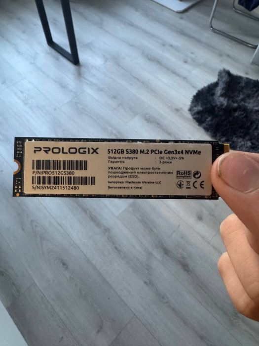 SSD накопичувач PROLOGIX 512GB S380 M.2 2280 PCIe 3.0 x4 NVMe TLC: 699 грн. - Комплектующие и ...
