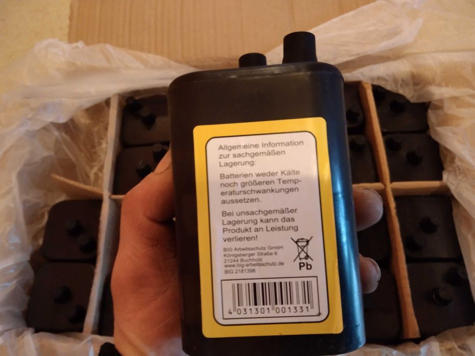 Akumulator 6V do lamp drogowych texxor lantern battery IEC 4R25 ...