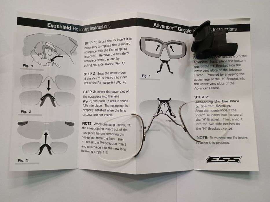 Діоптрична вставка ESS Vice Rx з лінзами: 2 000 грн. - Тактичні окуляри Софіївська Борщагівка на Olx