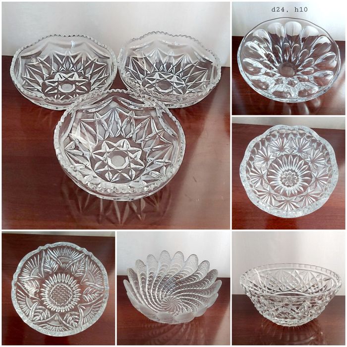 Бокали Богемия фужери вінтаж стакани хрусталь кольорове скло СССР 400 грн Посуда кухонная