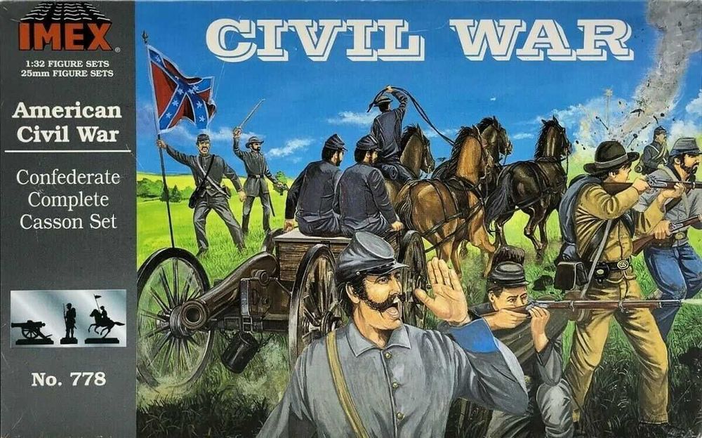 Солдатики IMEX 778 American Civil War Confederate Casson Set 1/32: 2 ...