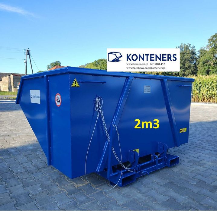 Kontener przechylny, wywrotka do wózka widłowego 2m3 recykling Wrocław ...