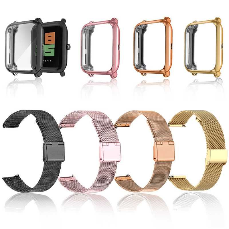 Ремешок миланская петля 20мм + бампер чехол Amazfit Bip/BipS/GTS2: 290 ...