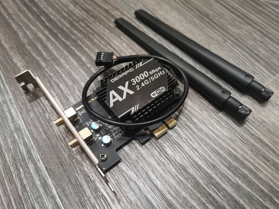 Мережева карта DERAPID Intel AX210 AXE3000 Wi-Fi 6E 802.11ax PCI-E: 750 ...