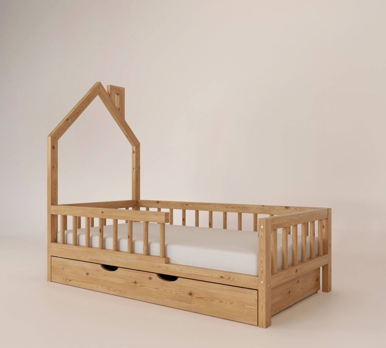 Łóżko pół domek połowa domku drewniane 160x80 160x90 180x80 180x90 Szczecinek • OLX.pl